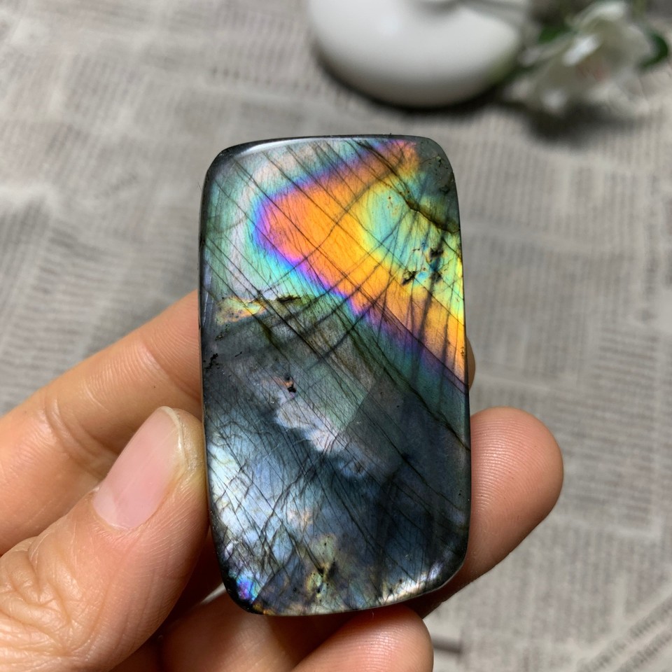 59G Natural Purple Labrador Crystal Stone quartz Mineral Aura healing ...