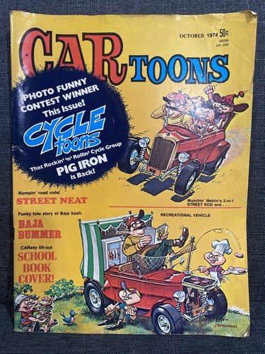 Vintage Cartoons #79 Magazine October 1974 Drag Race Car Toons Hot Rod ...
