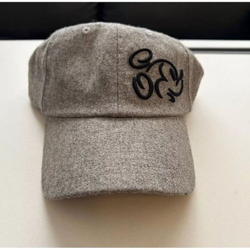 Disney Parks Authentic Mickey Mouse Gray Adjustable Cap Hat Wool Blend ...