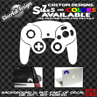 Nintendo GameCube Controller Custom Vinyl sticker Car Window Mario ...