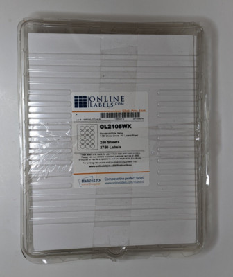 Online OL2105WX Standard White Matte 1.75" Circle 250 Sheets 3750 Round ...