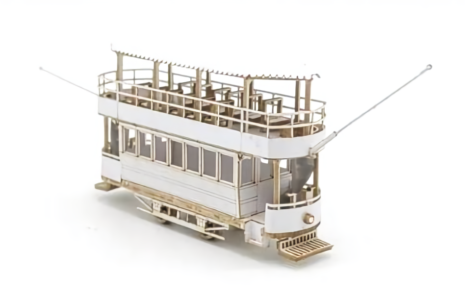 N Scale Classic Bilevel Tram Car Kit w/Power Drive Unit Double-Decker ...