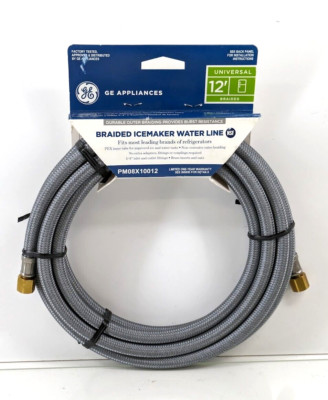 GE 12 in. Universal Refrigerator Braided Ice Maker Water Line ...
