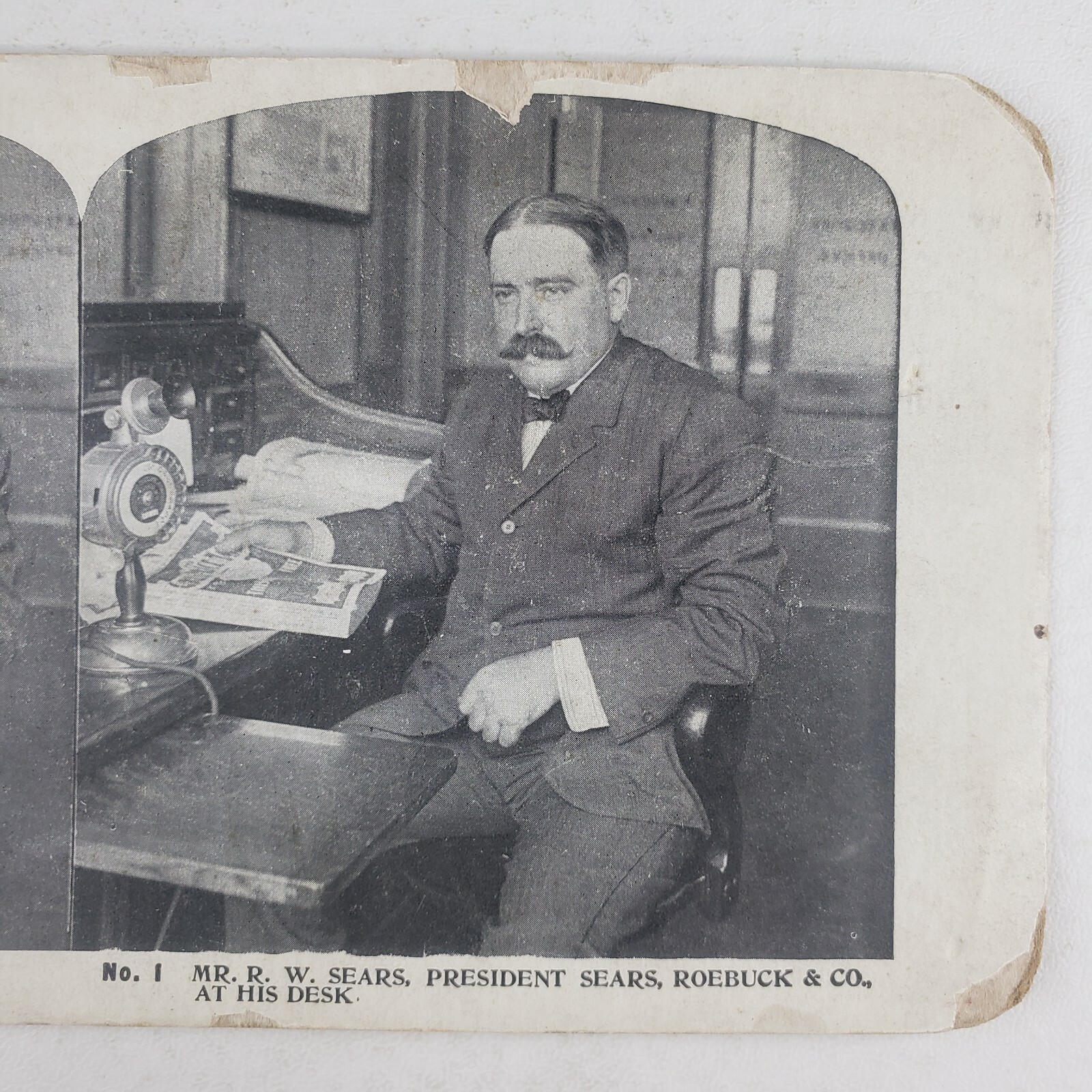 President Richard W Sears Roebuck At His Desk Company Lithoview ...