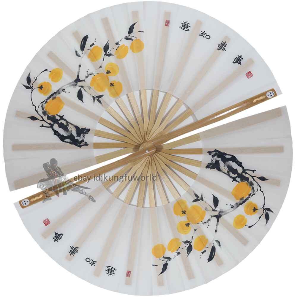 Chinese Bamboo Tai chi Fan Kung fu Martial arts Wushu Fans High Quality ...