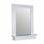 White Wall Mount Mirror Wooden Frame Display Storage Shelf Bathroom ...
