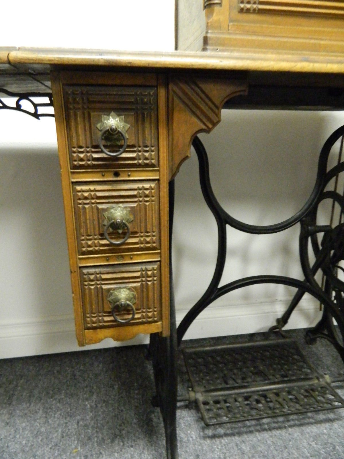 Antique 1890 New Home Treadle Sewing Machine Vintage Rare | eBay