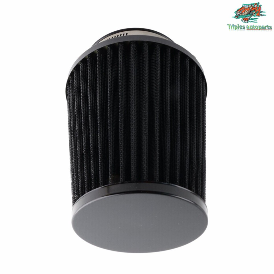 Black 3" High Flow Inlet Dry Air Filter Cold Air Intake Cone ...