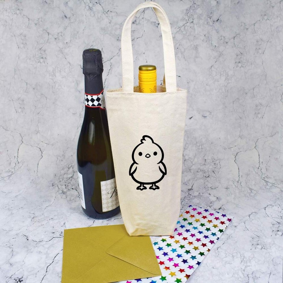 'Cute Chicken' Wine Bottle Bag - Natural (BL00038252) | eBay UK