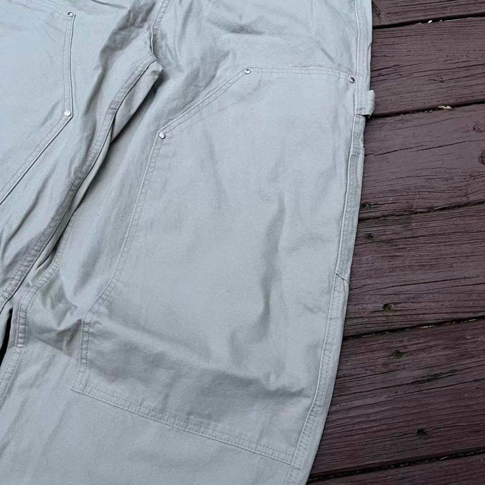 Double Knee J Shaped Khaki Pants Size 34 Big Back Pocket Workwear Style ...