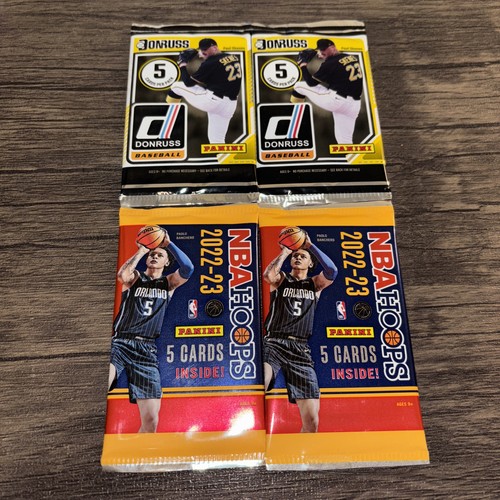 (2)2024 Donruss Baseball&(2)2022-23 Nba Hoops Basketball-5 Card Packs ...