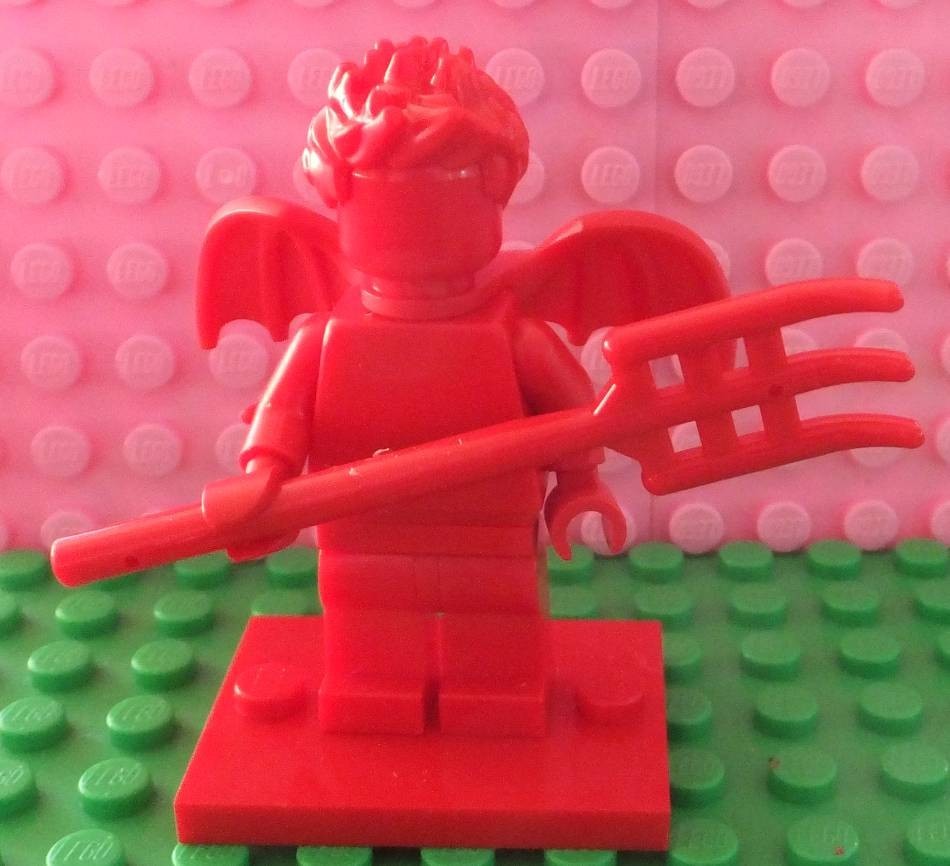 Lego Minifigure - Genuine Lego Monochrome Minifigure DEVIL BOY Red ...