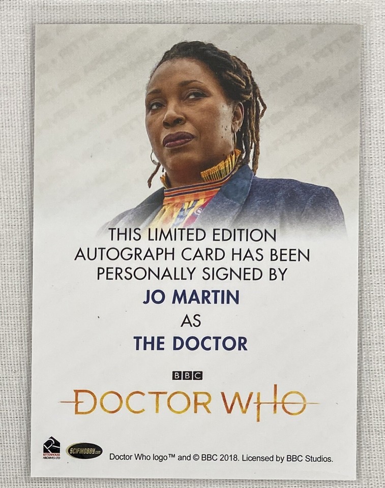 Jo Martin as The Doctor DOCTOR WHO Series 11 & 12 Full bleed Autograph ...