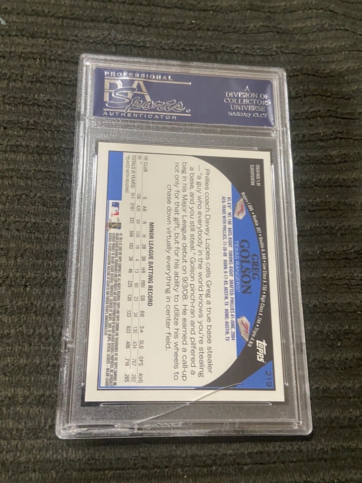 2009 TOPPS CHROME GREG GOLSON #219 Psa 9 Rookie | eBay