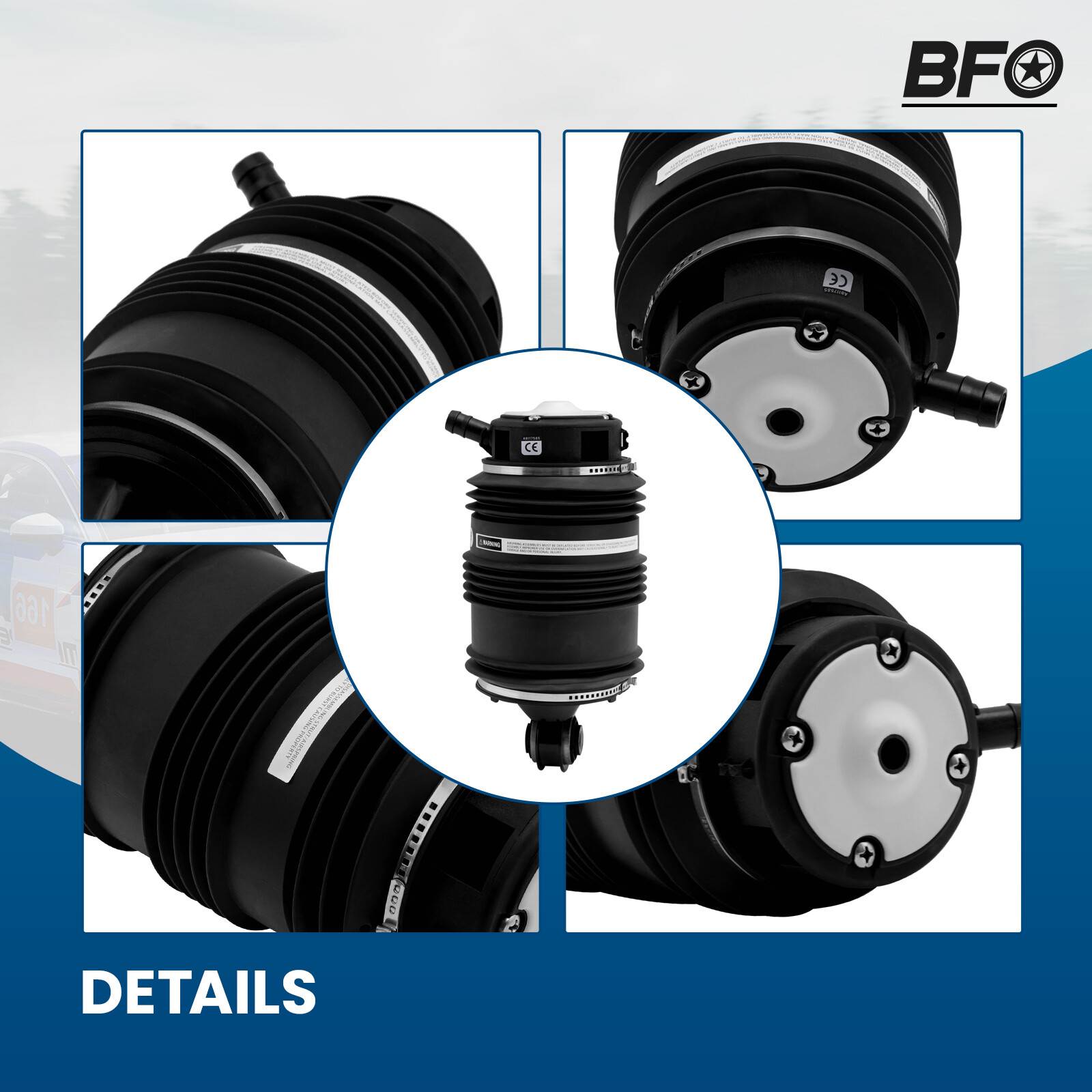 2x Rear Air Spring Bag Bellows R & L For Mercedes E-Class W211 S211 ...