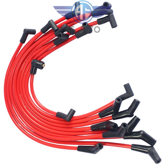 Red 10.5mm JDMSPEED Racing Spark Plug Wires for Ford 5.0l 5.8l SB SBF ...