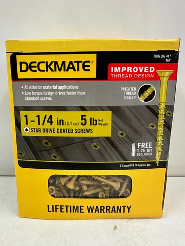 Deckmate #8 x 1-1/4 in. Star Drive Flat Head Wood Screws - (5 lbs ...