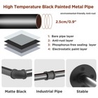 2x Industrial Pipe Clothes Rack Strong Iron Closet Organizer Garment ...