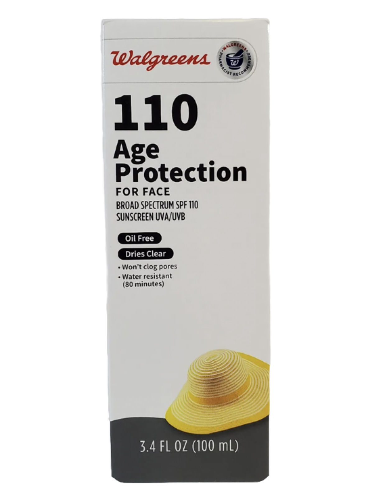 Walgreens SPF 110 Age Protection Broad Spectrum Oil Free Sunscreen Exp ...