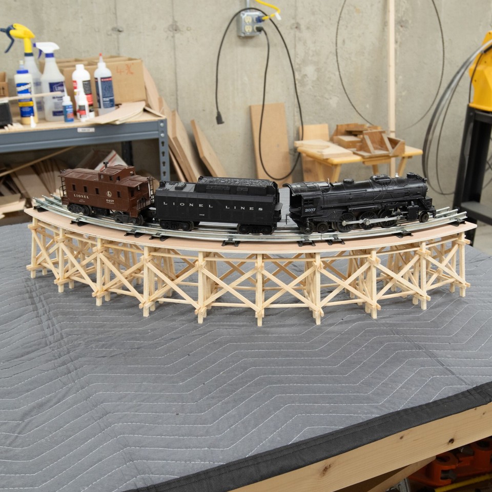 O Gauge Curved Bridge Fully Assembled For Lionel Or Menards O42 Curve ...