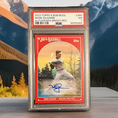 MARK MCGWIRE 2023 TOPPS BOB ROSS #39 - Bright Red #’d /5 AUTO - PSA 7 ...