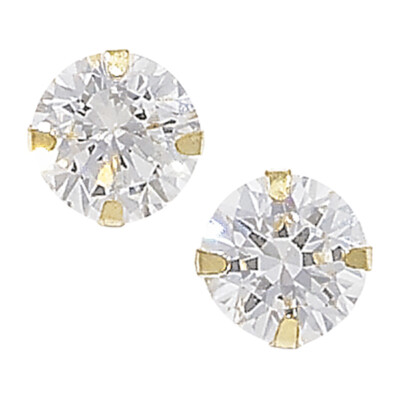 9ct Yellow Gold Solitaire Studs Earrings 375 Hallmark 5mm Studs | eBay