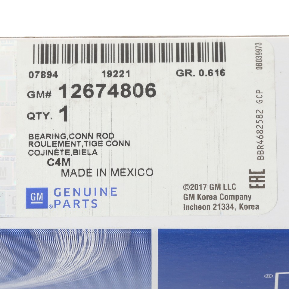 OEM NEW 2016-2023 Buick Chevrolet GMC Engine Connecting Rod Bearing Set ...