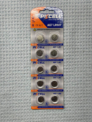 10 Pack AG7 399B V395 D395 SR927SW D399 GR927 LR927H WATCH CELL BATTERY ...