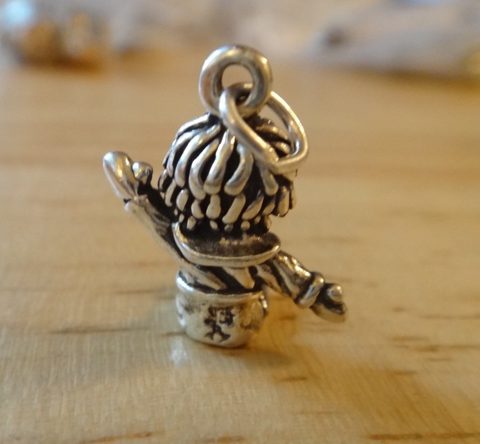 Sterling Silver 3D 18x17mm Detailed Raggedy Andy Rag Doll Charm! | eBay