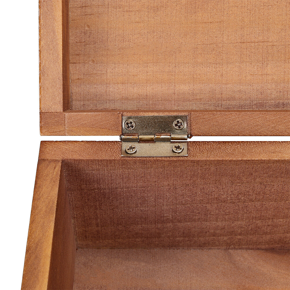 Lockable Wooden Storage Box Memory Keepsake Chest Vintage Organizer ...
