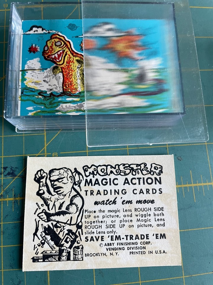 1963 Monster Magic Action Trading Cards Full Set of 24 with Magic Lens ...