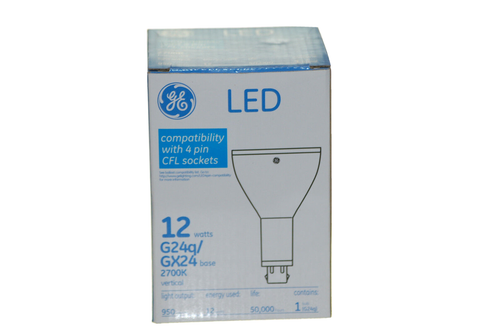 Case of 6 New GE lighting LED LIGHT BULBS LED12G24q - V/827 Vertical ...