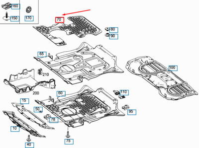 MERCEDES-BENZ ML W166 UNDERSHIELDS DAMPING MAT A1665240585 NO DUTY TO ...
