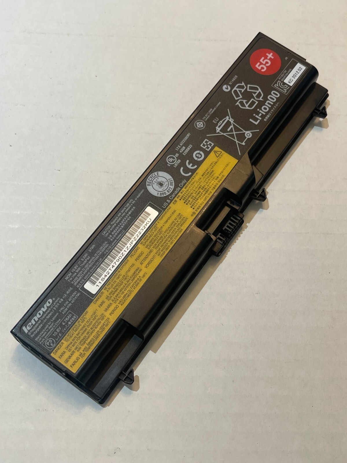 LENOVO THINKPAD T420 OEM 10.8V, 4.76Ah, 57W 6-CELL BATTERY PACK ...