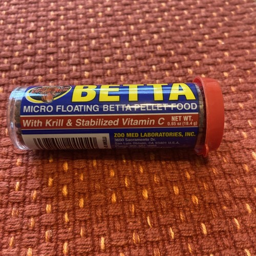 Zoo Med Micro Floating Betta Pellets Fish Food 0.65 oz BP-2 OUT OF PACKAGE | eBay