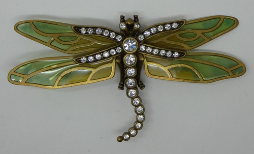 KJL Kenneth Jay Lane Plique a Jour enamel Dragonfly Brooch ~ Signed | eBay