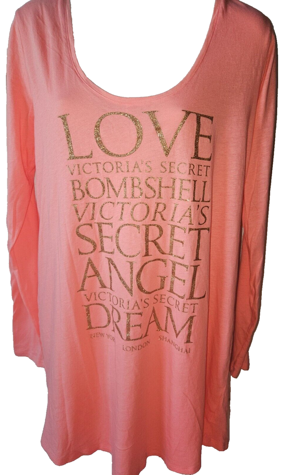Victorias Secret BOMBSHELL Glitter Bling SCOOP NECK Sleepshirt Night ...