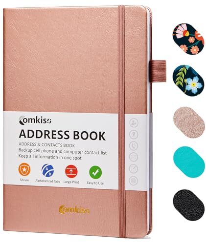 Address Book with Individual Alphabetical Tabs Laminated, Large A. Rose ...
