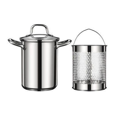 Large Capacity Deep Fryers Set with Basket and Lid Deep Fat Fryers Deep ...