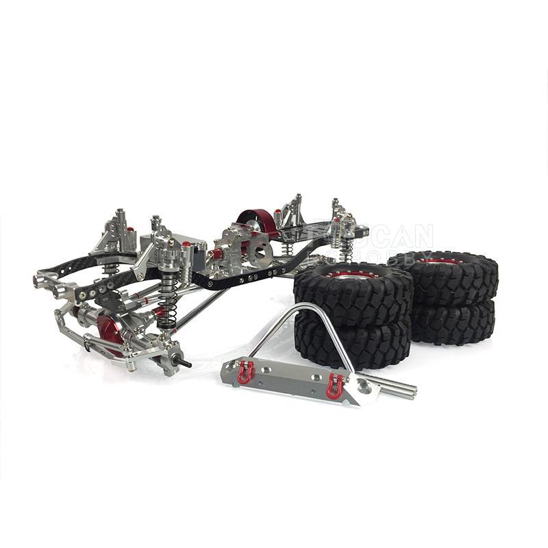 1/10 Scale 455MM SCX10 CNC Rock Crawler RC Cars Chassis Upgraded Tires ...