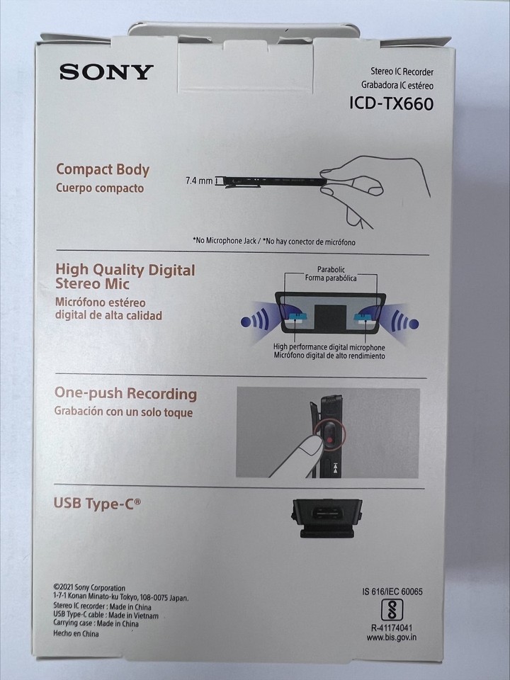 Sony ICD-TX660 Digital Voice Recorder US*4 | eBay