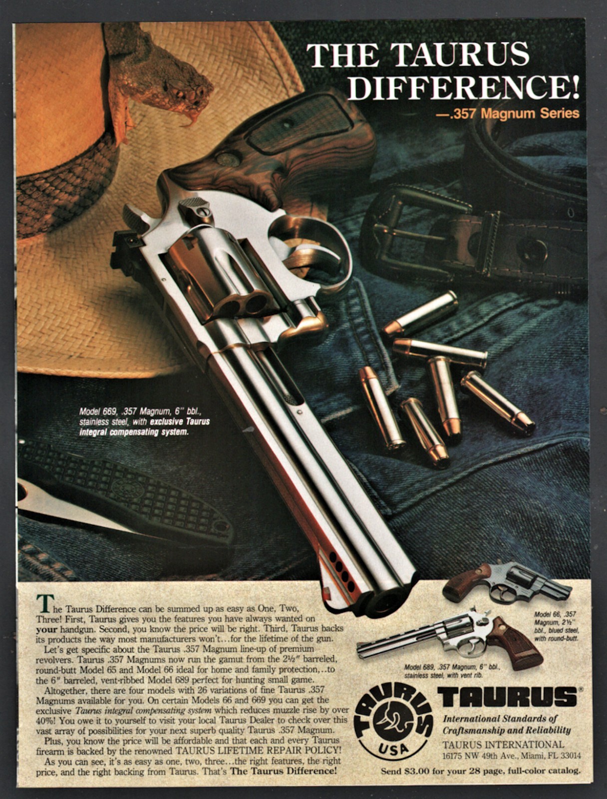 1994 TAURUS Model 669 .357 Magnum Revolver PRINT AD | eBay