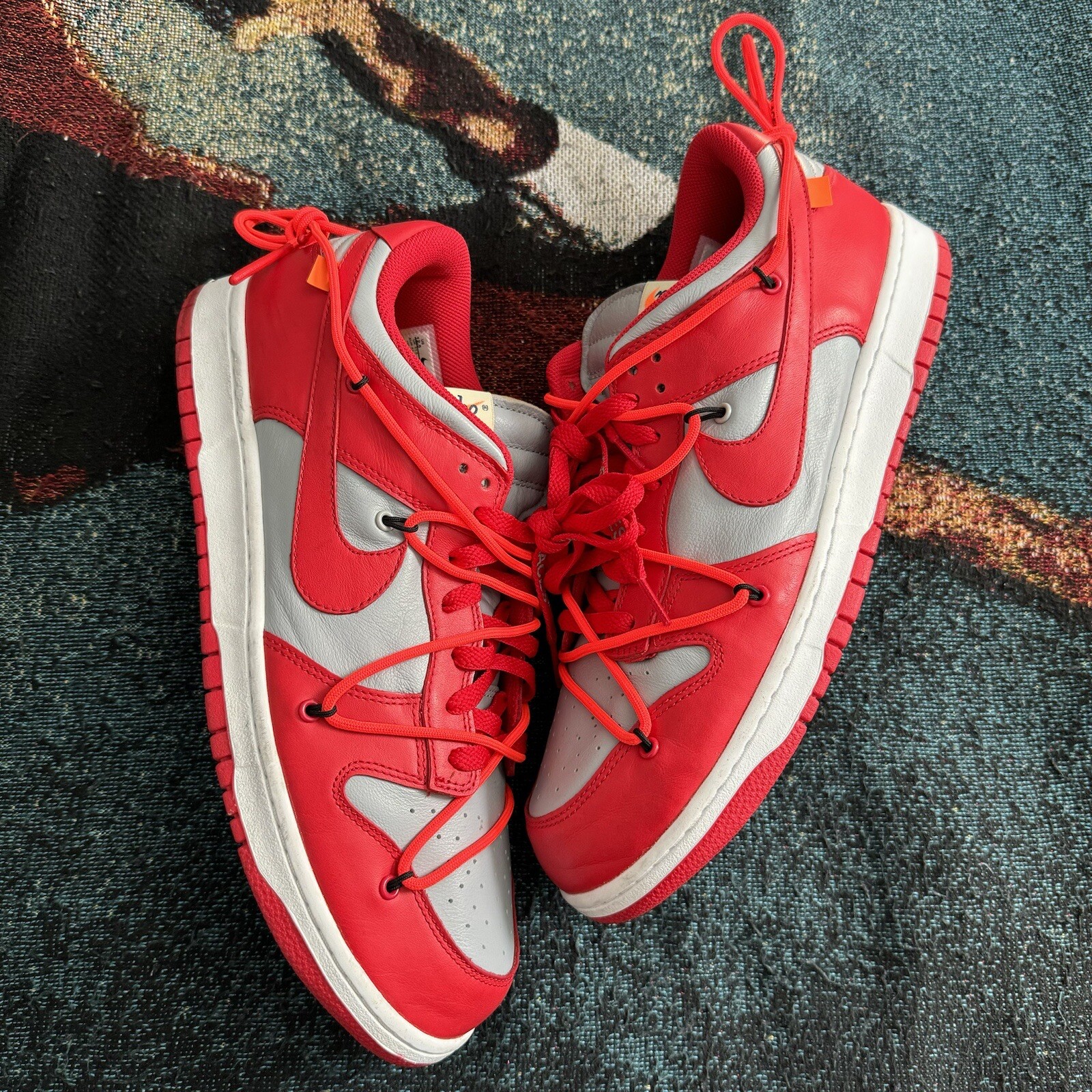 Nike Dunk Low x Off White University Red 2019 Size 12… - Gem