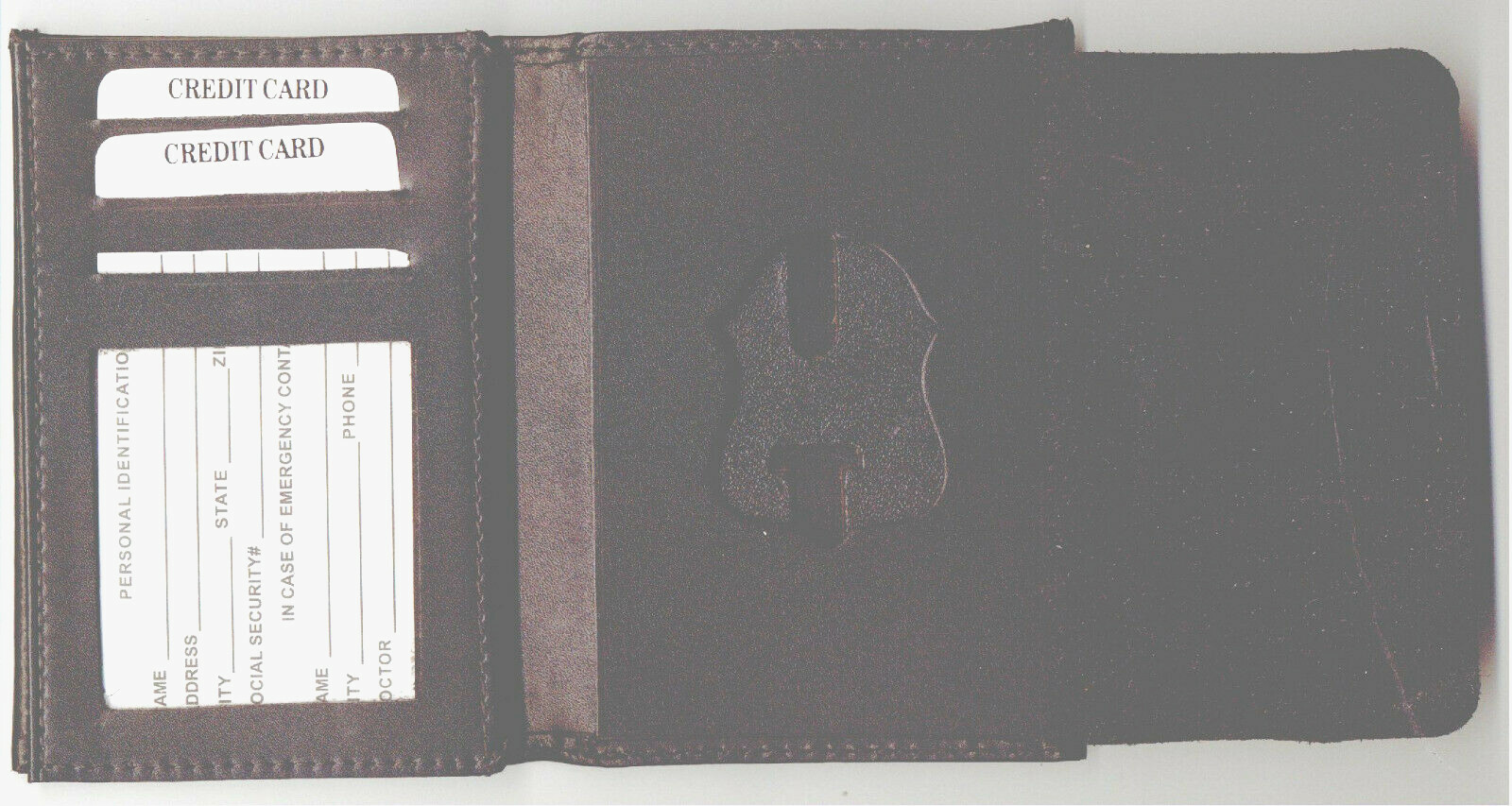 Federal Bureau of Investigation FBI Badge Cut-Out DL/CC/ID/Money Wallet ...