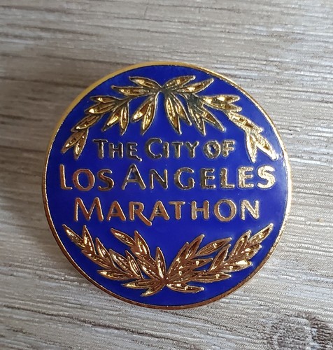 Vintage The City Of Los Angeles LA Marathon Enamel Pinback Pin | eBay