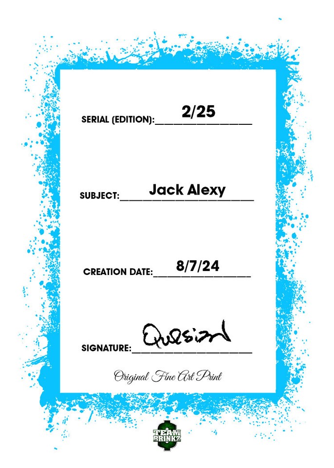 Jack Alexy Swimming Paris Olympics 2024 2/25 Fine Art Print Card By:Q ...