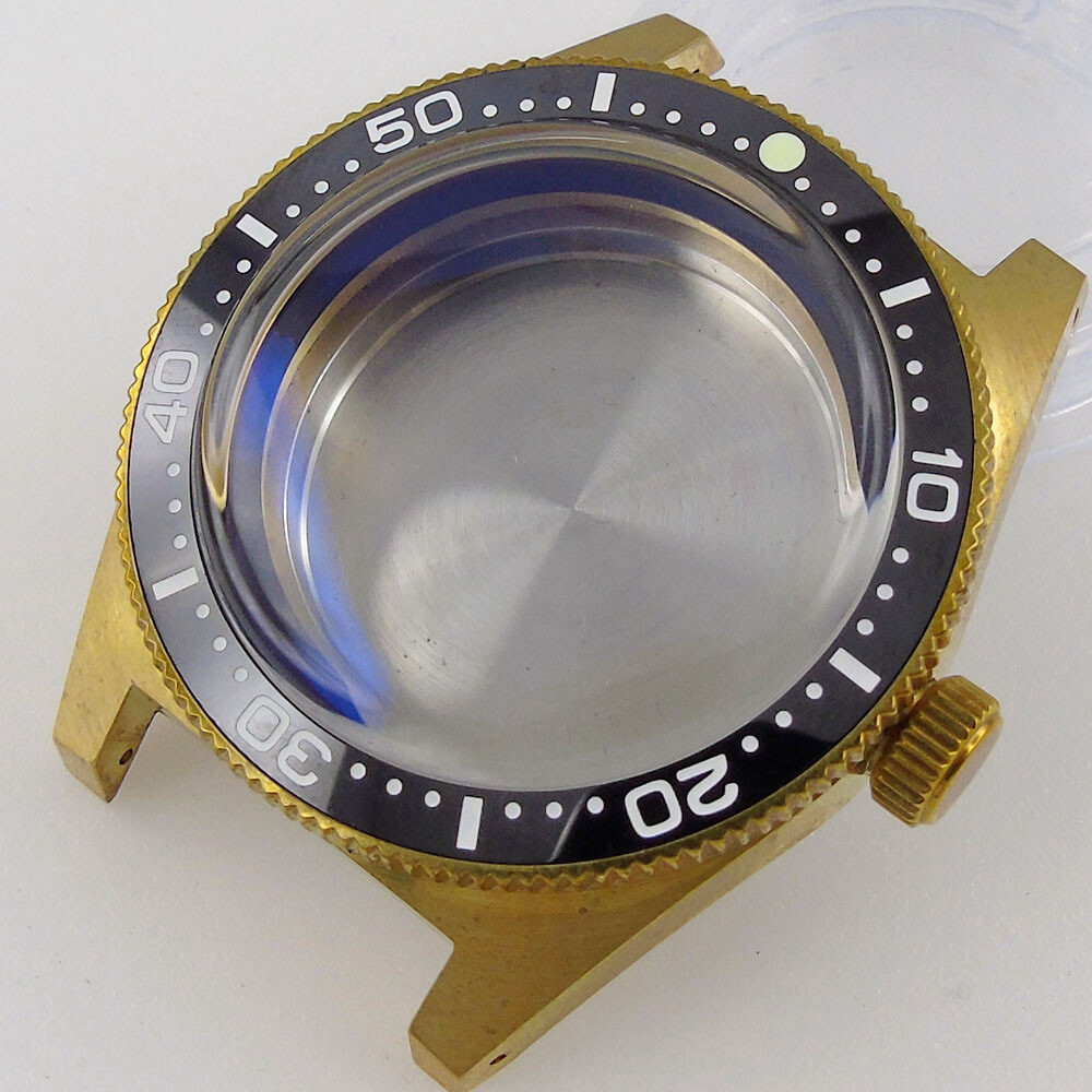40mm ceramic bezel Watch Case bronze case fit NH35A NH36A 300M water ...