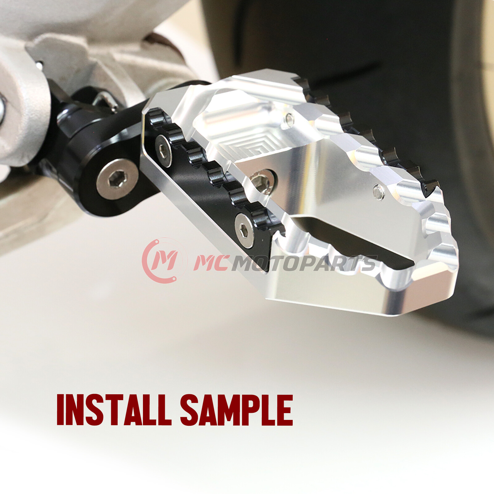 Silver Front Foot Pegs TOUR 25mm Adjustable For Yamaha XSR 700 16 17 18 ...