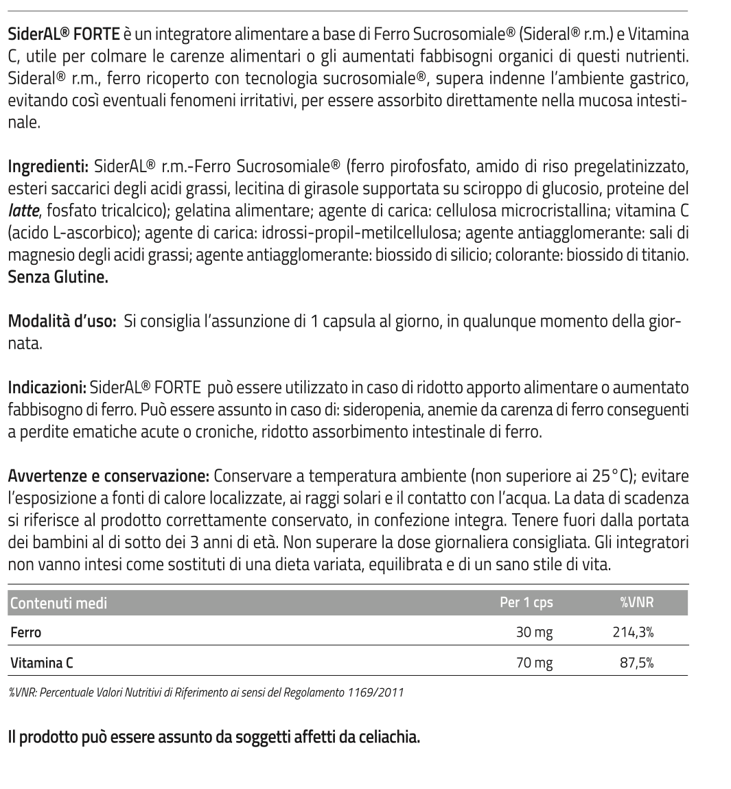 💊SIderAl Forte💊 Sucrosomial Iron Supplement. High Absorption. Up to 100 ...