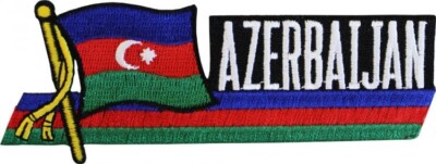 AZERBAIJAN FLAG EMBROIDERED CUT OUT PATCH 1.5 x 4.5" - NEW- FREE SHIPPING | eBay